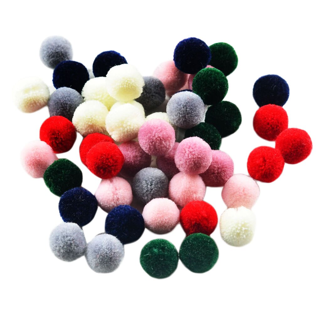 50pcs Mixed Color Wool Felt Pom Pom Ball Beads DIY... – Vicedeal
