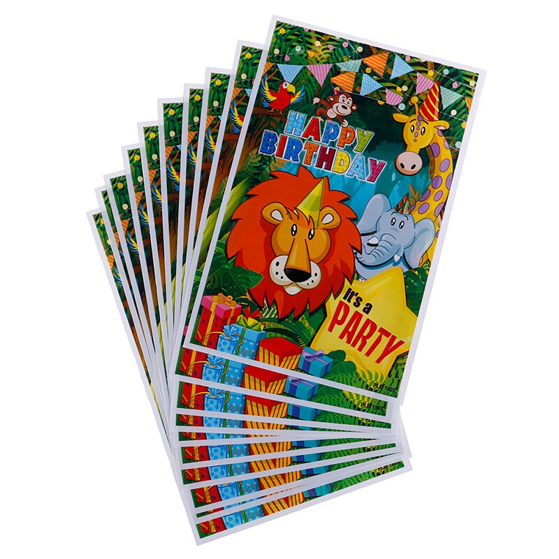 10pcs Safari Animals Bags Plastic Loot Bags Candy ... – Grandado