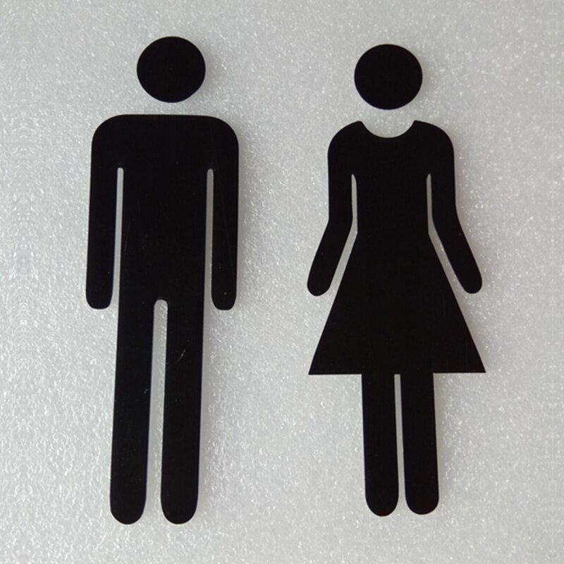 MEN & WOMEN Toilet Sign Stickers Bathroom Restroom... – Vicedeal