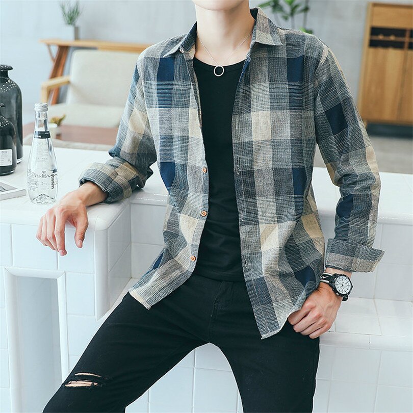 M-2XL Top Casual Gestreepte Shirts Voor Mannen Shi... – Vicedeal