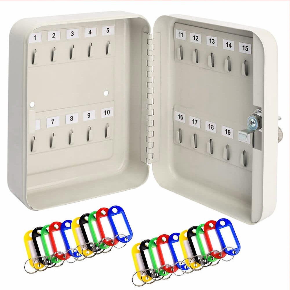 20 Tags Lockable Storage Box Home Office Key Locke... – Grandado