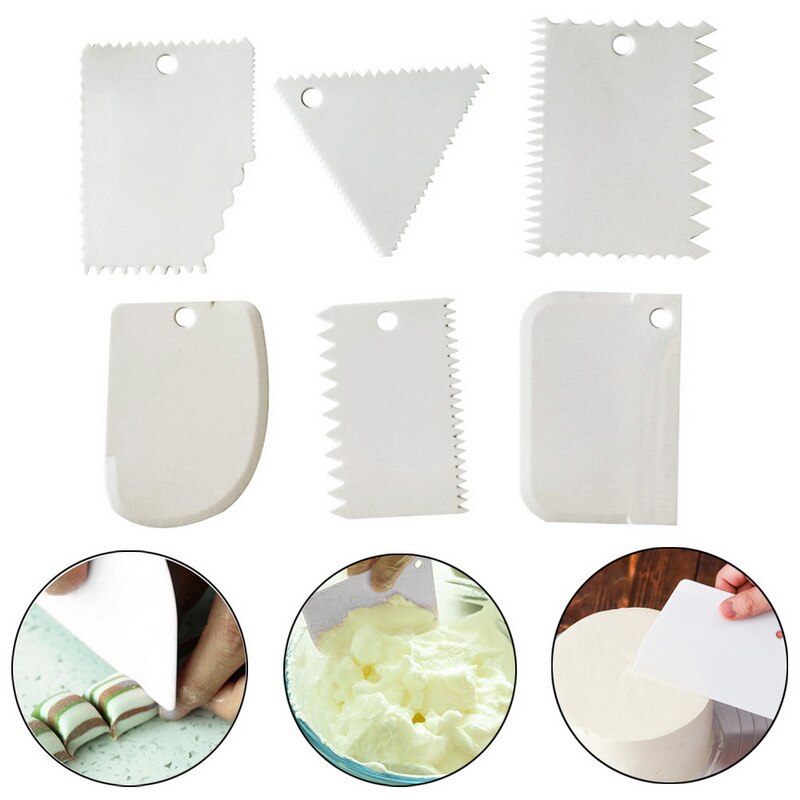 3/6pcs Plastic Irregular Scraper Cake Smoother Cak... – Vicedeal