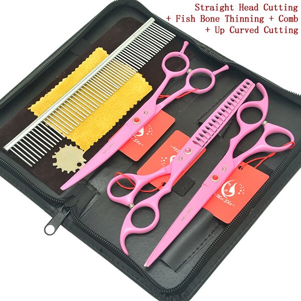 Meisha 7 pouces rose animal toilettage ciseaux Kit... – Grandado