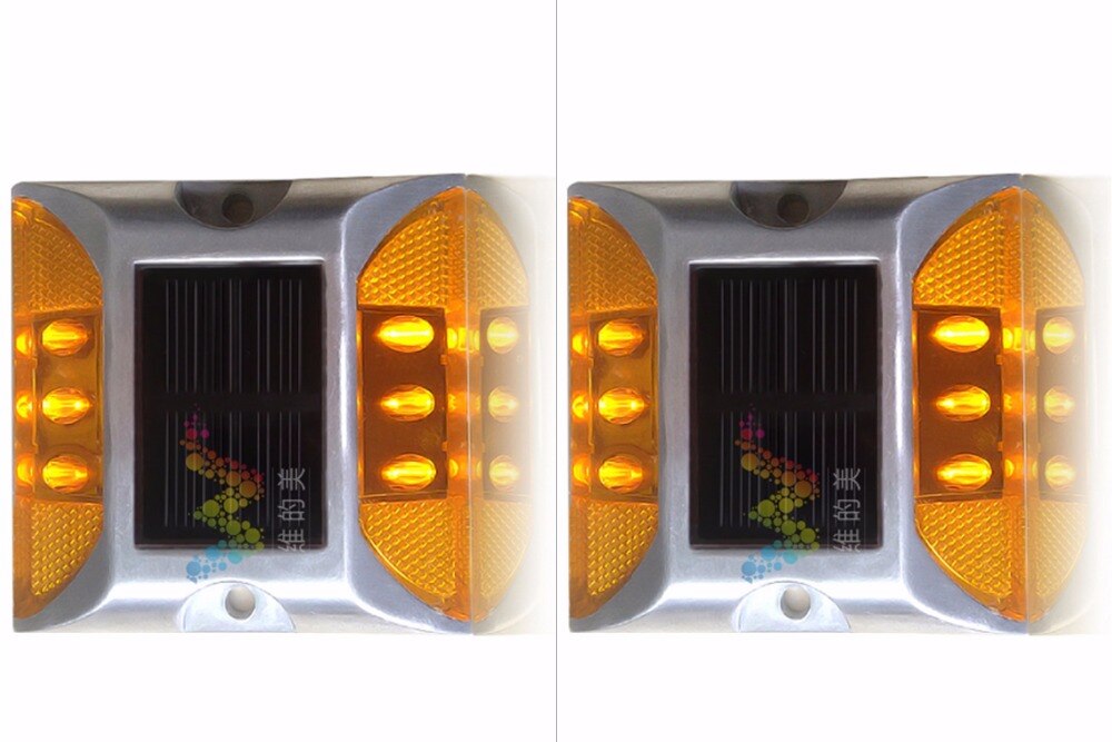 2X Solar Powered LED Road Stud Amber Road Flashing... – Vicedeal