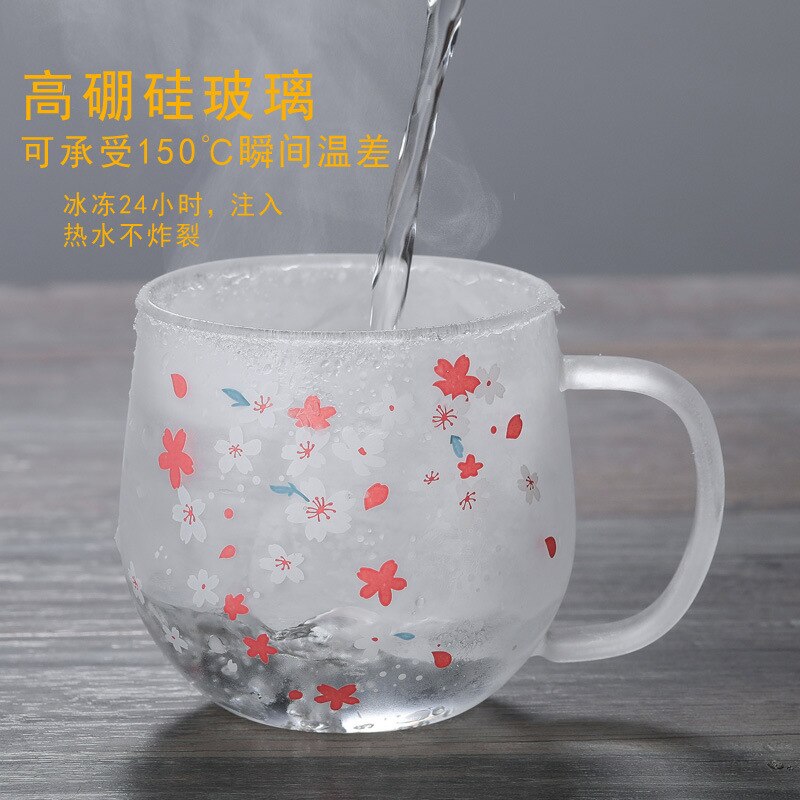 Japanese Sakura Cup Glass with Teapot Filter Set B... – Grandado