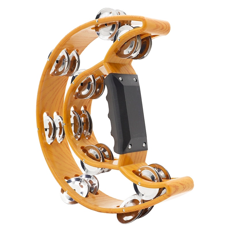 Hand Held Tambourine ABS Drum Bell Double-Row Ratt... – Vicedeal