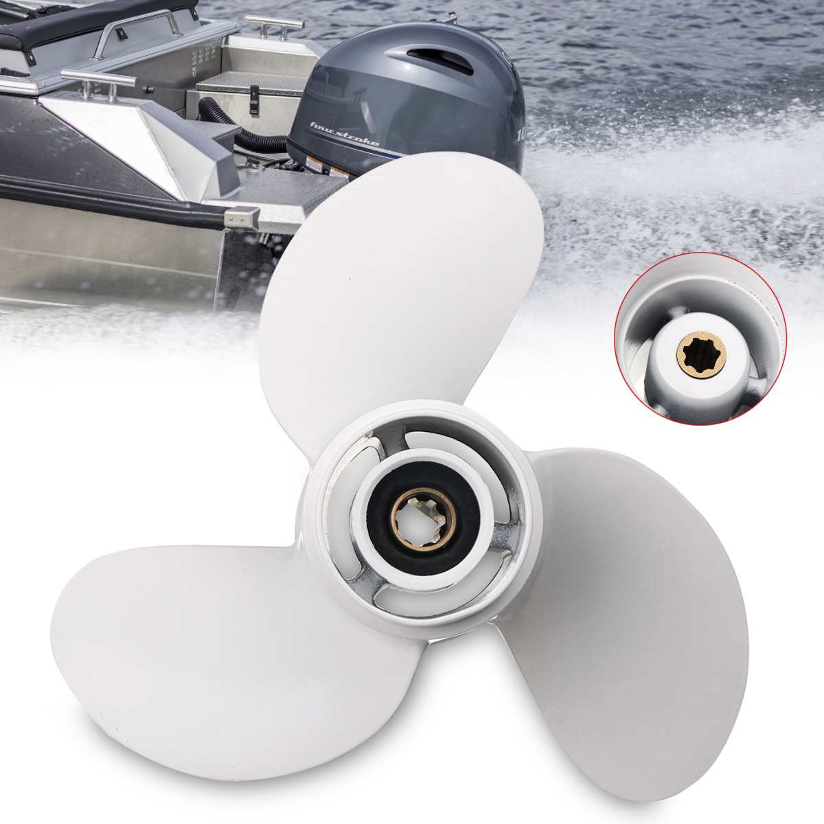8 1/2 x 8 1/2 Marine Outboard Propeller For Yamaha... – Grandado