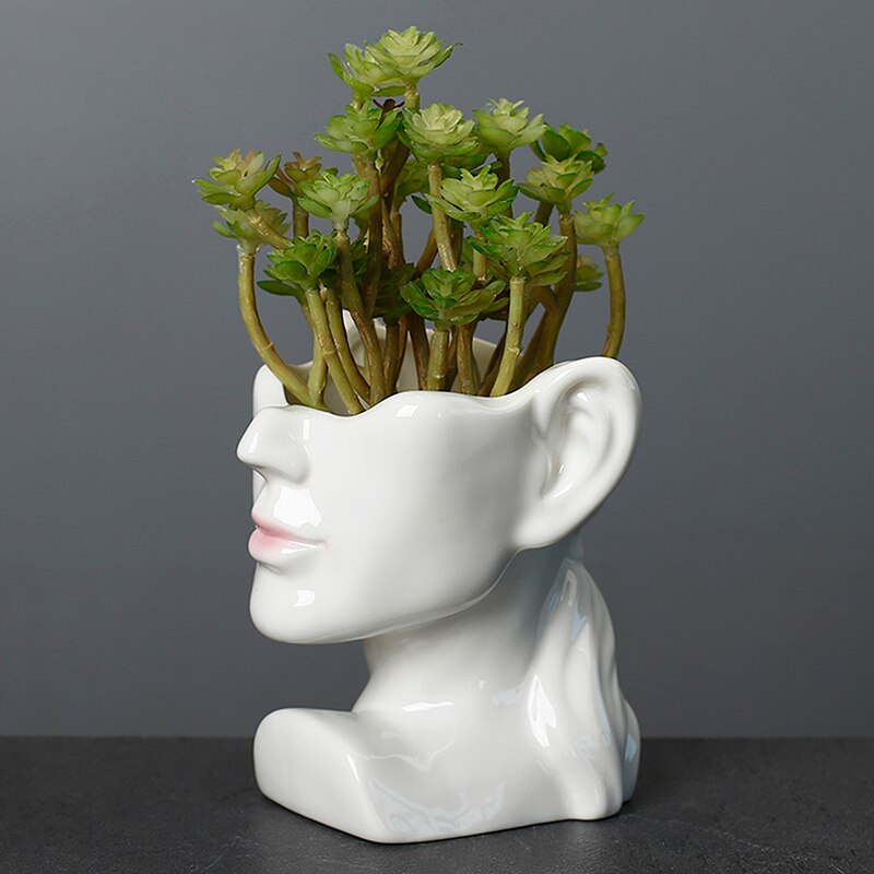 Nordic Face Vase, Roman Style Human Head Abstract ... – Vicedeal