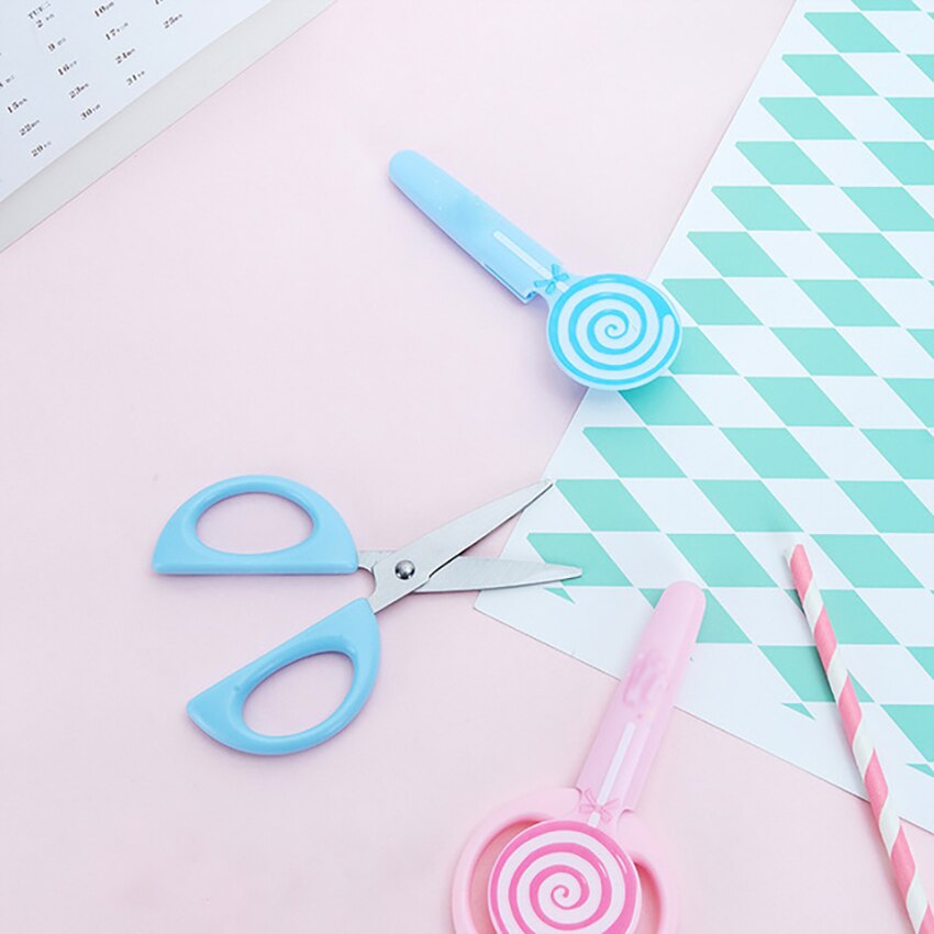 1pcs Mini Kids Scissors Cute Lollipop Shaped Safet... – Grandado