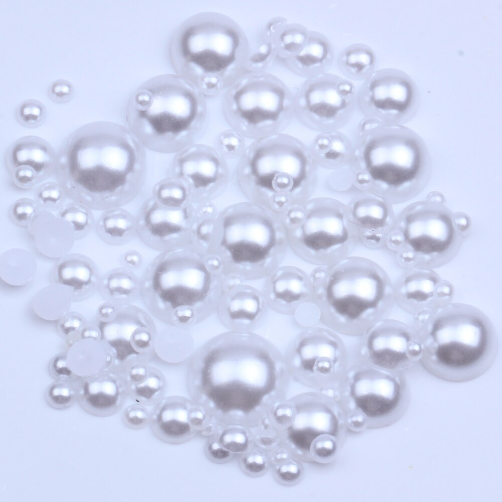 Half Round Pearls 500pcs/Pack Flatback Imitation L... – Grandado