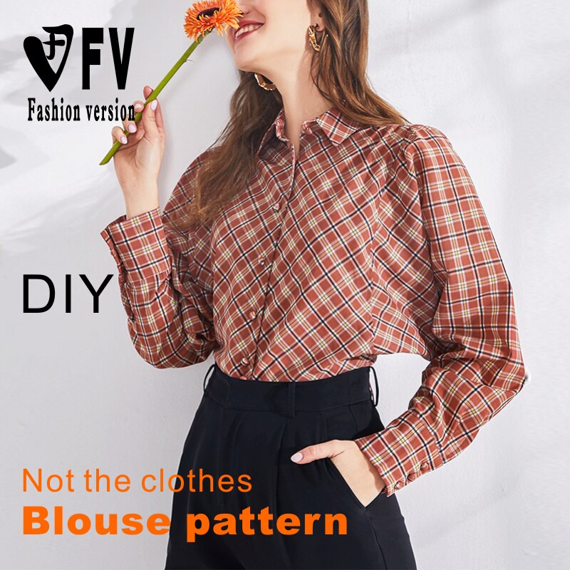 Shirt Pattern Women's Stand Collar Bat Sleeve Top ... – Grandado