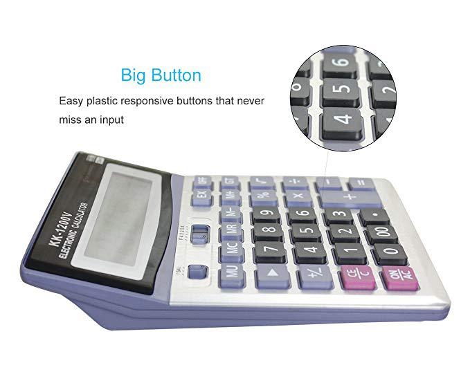 Grote LCD Scherm 12 Cijfers Elektronische zonder Z... – Vicedeal