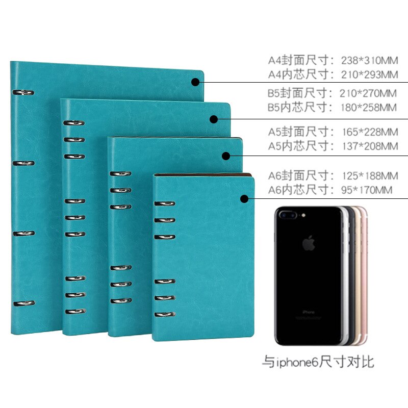 A4 A5 A6 B5 hollow loose-leaf notebook, detachable... – Vicedeal