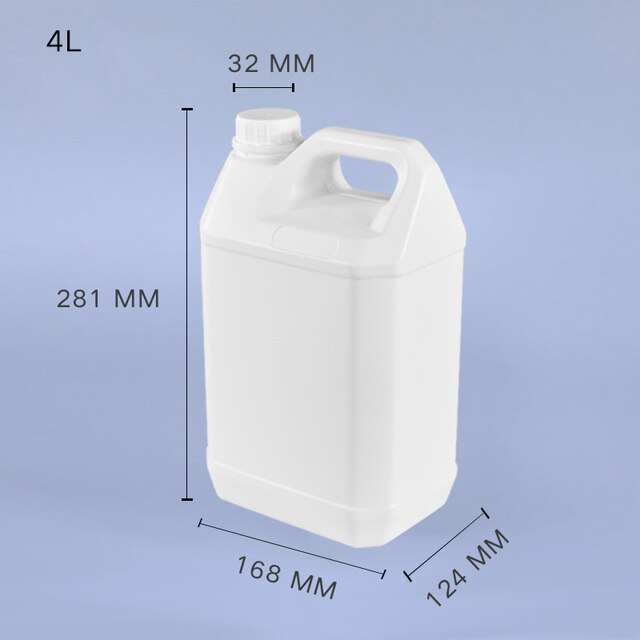 Empty 4L Square Plastic Jerry can Food Grade HDPE ... – Grandado