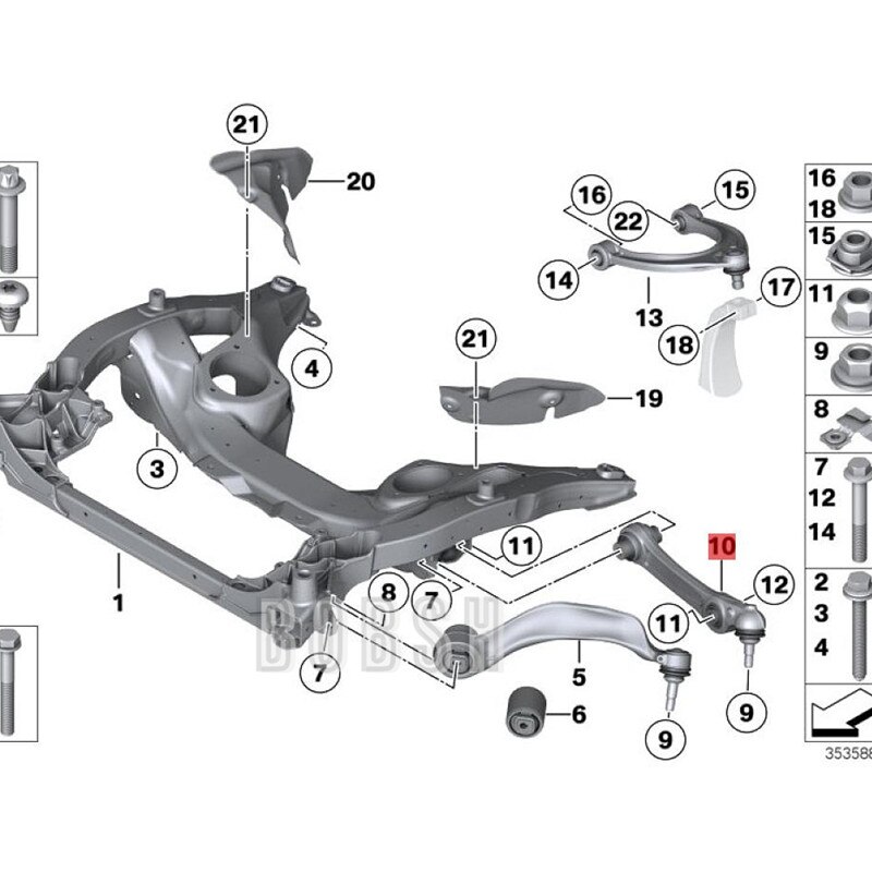Car Lower transverse swing arm -b mwF0 F02 750Li 7... – Vicedeal