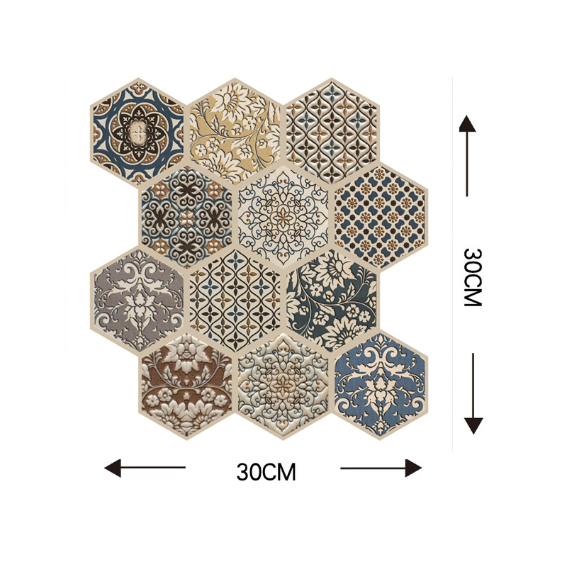 Self-adhesive 3D Hexagon Wall Stickers Waterproof ... – Vicedeal