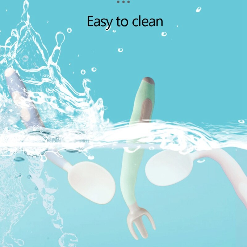 LXA-Baby Feeding Spoon Fork Utensils Set Children ... – Grandado