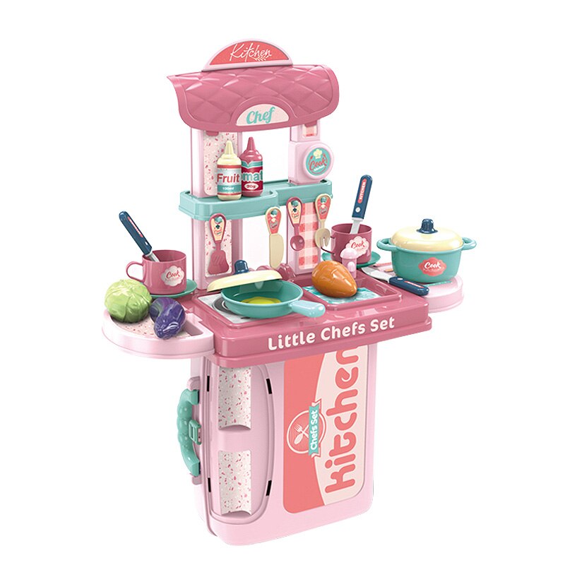 Kids Simulation Kitchen Set Pretend Play Chef Cook... – Vicedeal