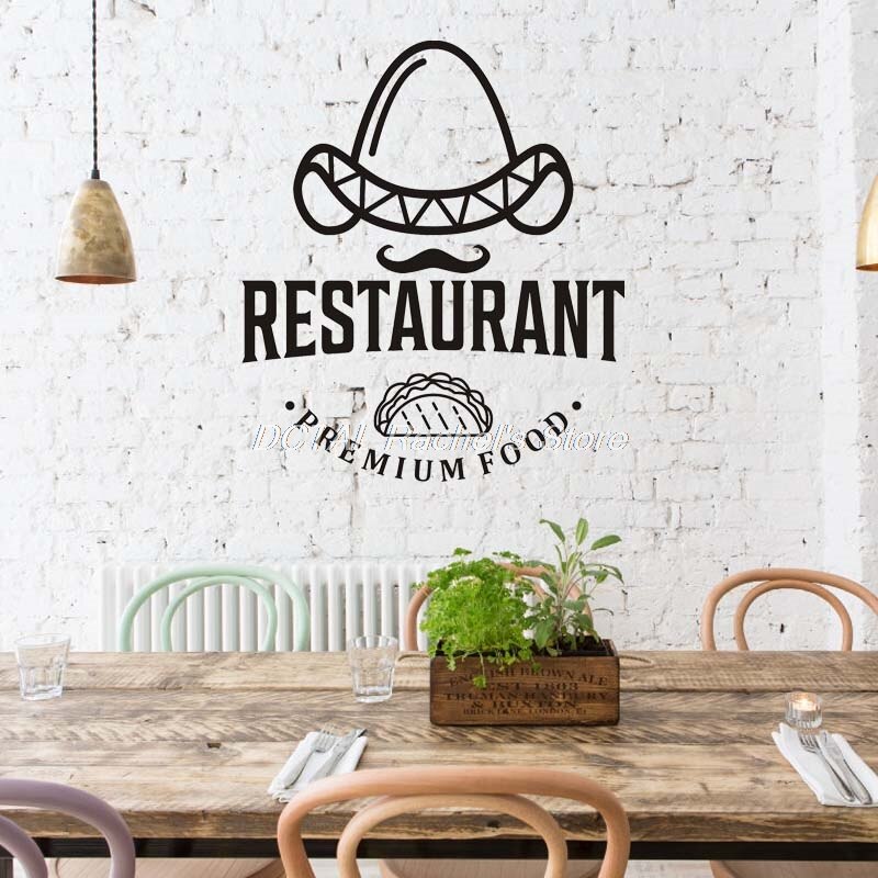 Mexican Food Restaurant Decor Vinyl Wall Decal Tac... – Grandado