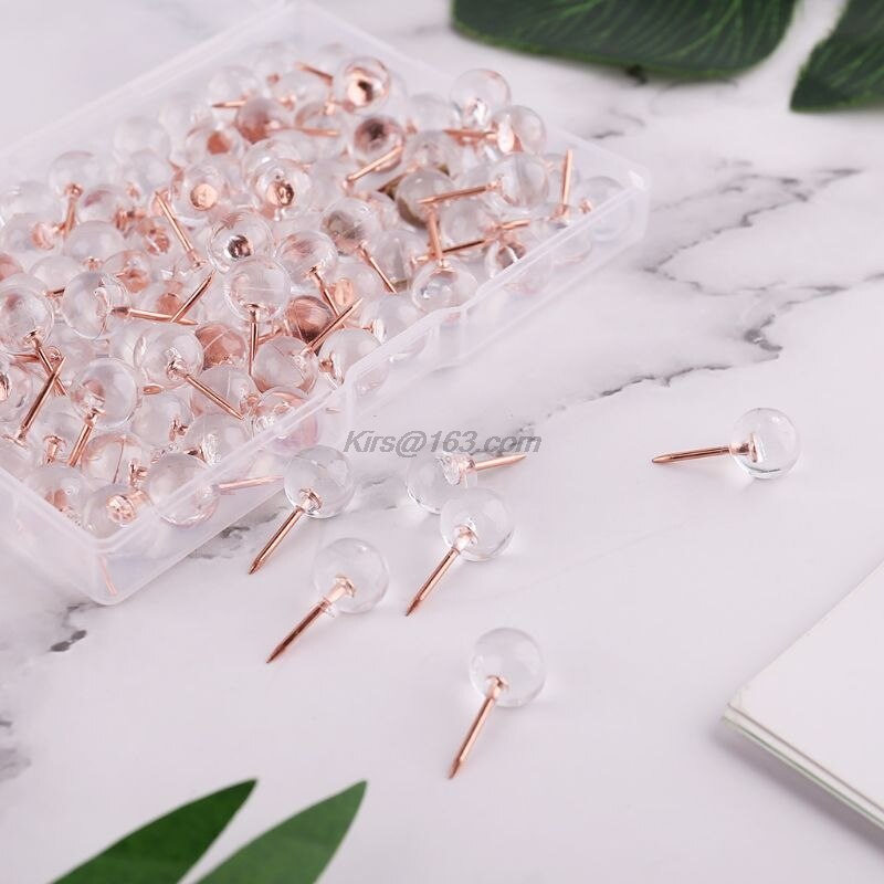 100pcs Rose Gold Pushpins Thumb Thumbtack Board Ro... – Grandado