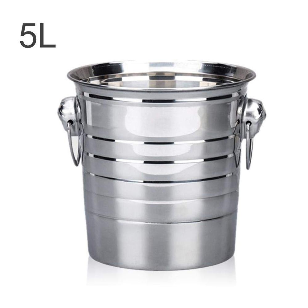 3L/5L/7L Stainless Steel Ice Bucket Thick Ice Hold... – Vicedeal