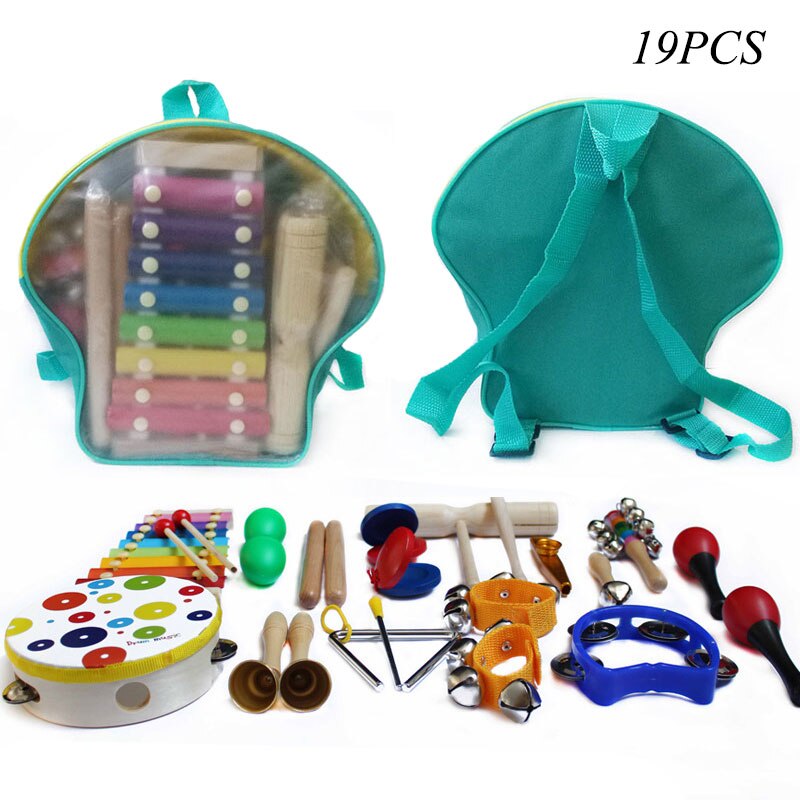 19PC Children Beginner Percussion Musical Toy Back... – Grandado