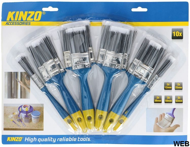 Set 10 Platte Kwasten Kinzo – Grandado