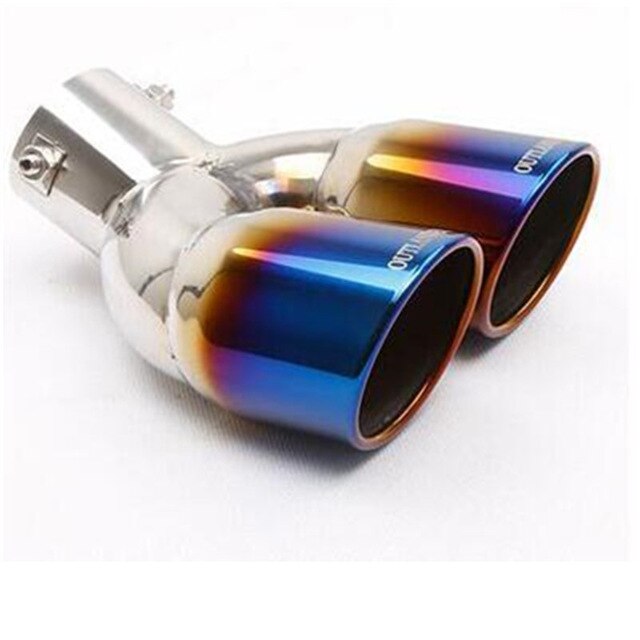 Auto Uitlaat Rvs 1 Naar 2 Dubbele Buis Chrome Gewi... – Vicedeal