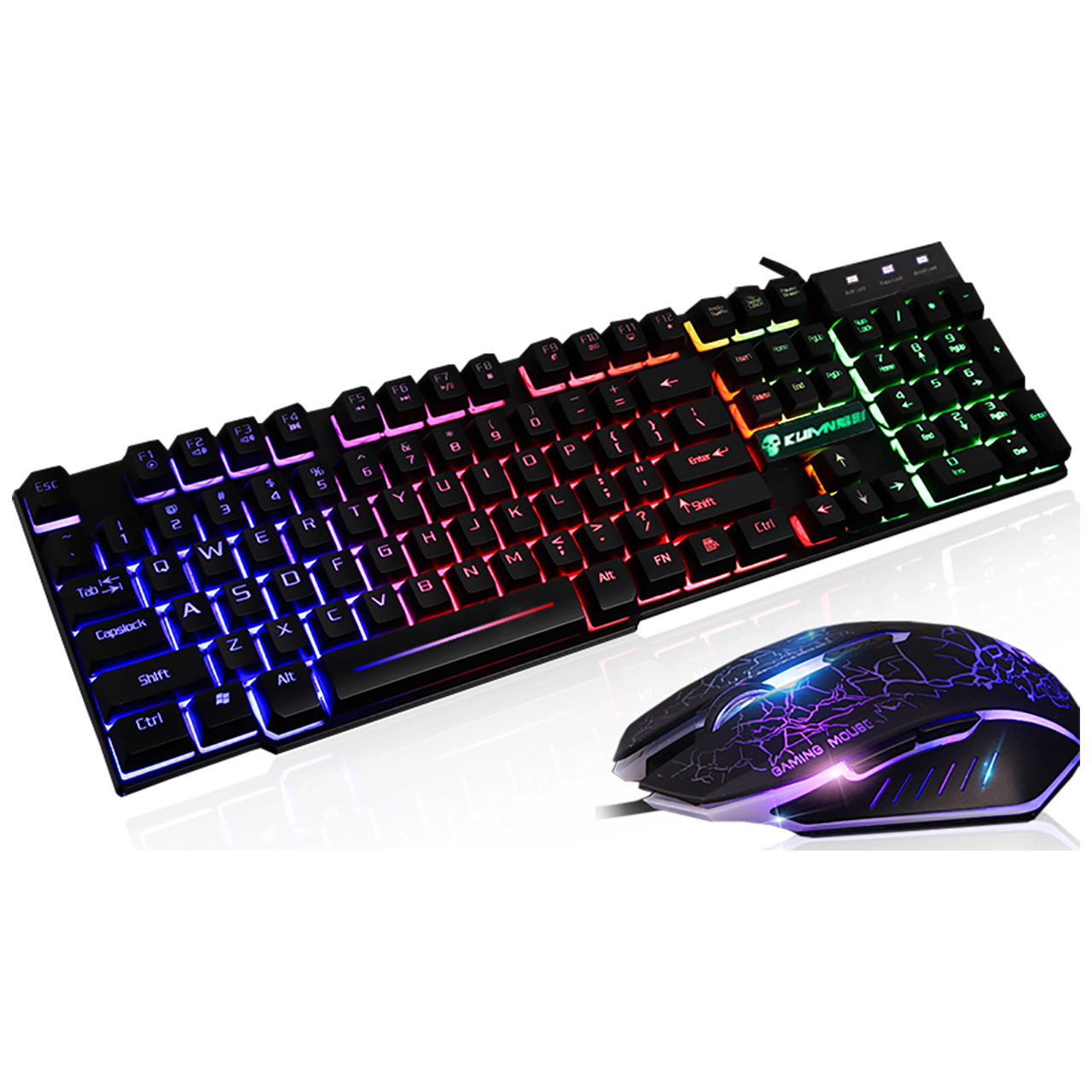 Wired Gaming Keyboard Mouse Set Mechanical Feeling... – Vicedeal