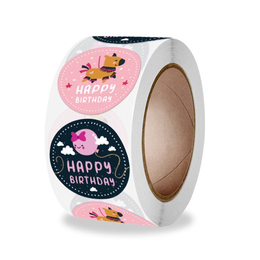 100-500Pcs Cute animals Happy Birthday Stickers Pa... – Vicedeal