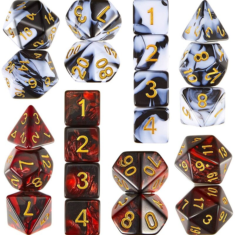 2 Set 11 Dice Set Polyhedral Dice Set Multisided D... – Vicedeal
