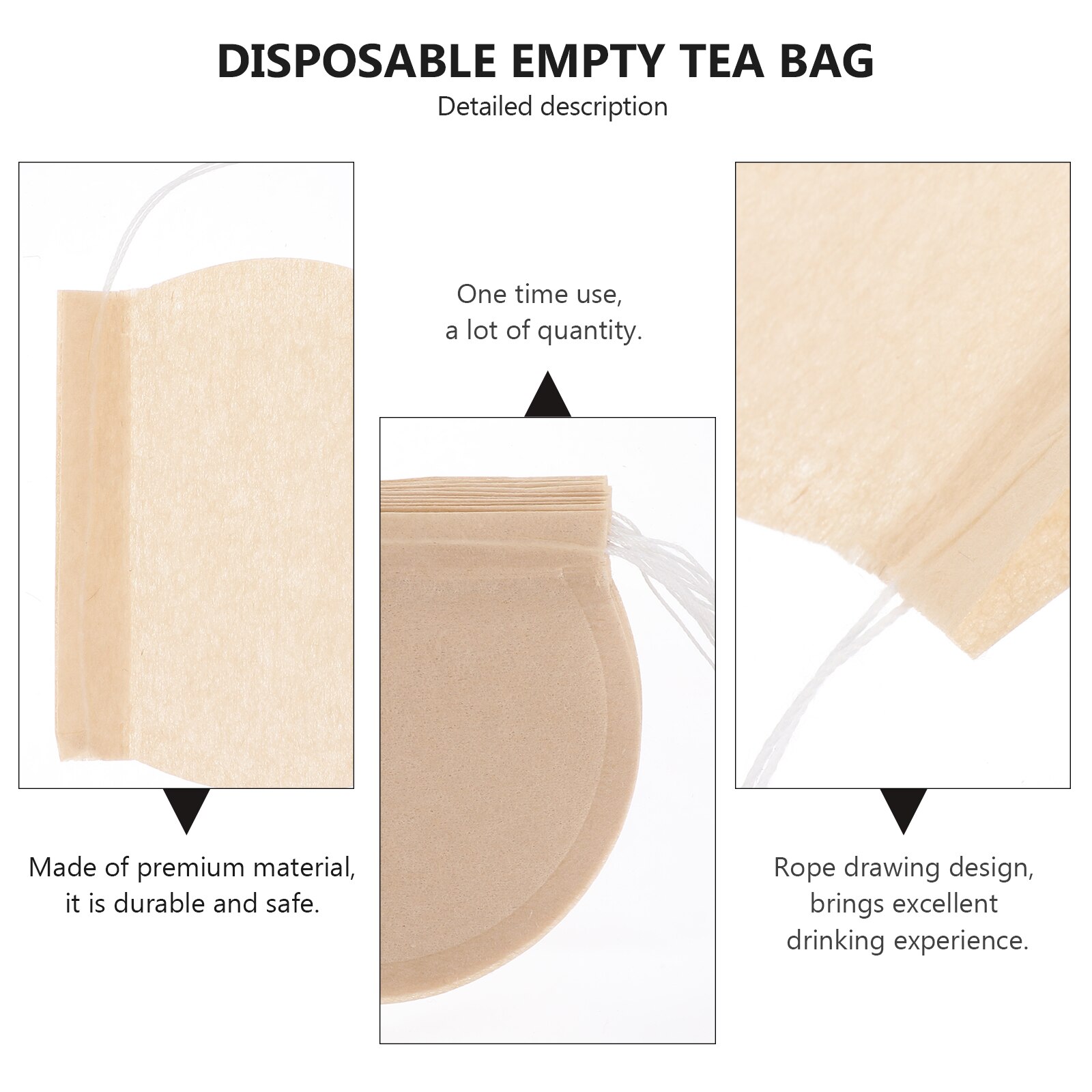100pcs Tea Filter Bags Paper Tea Bag with Drawstri... – Vicedeal