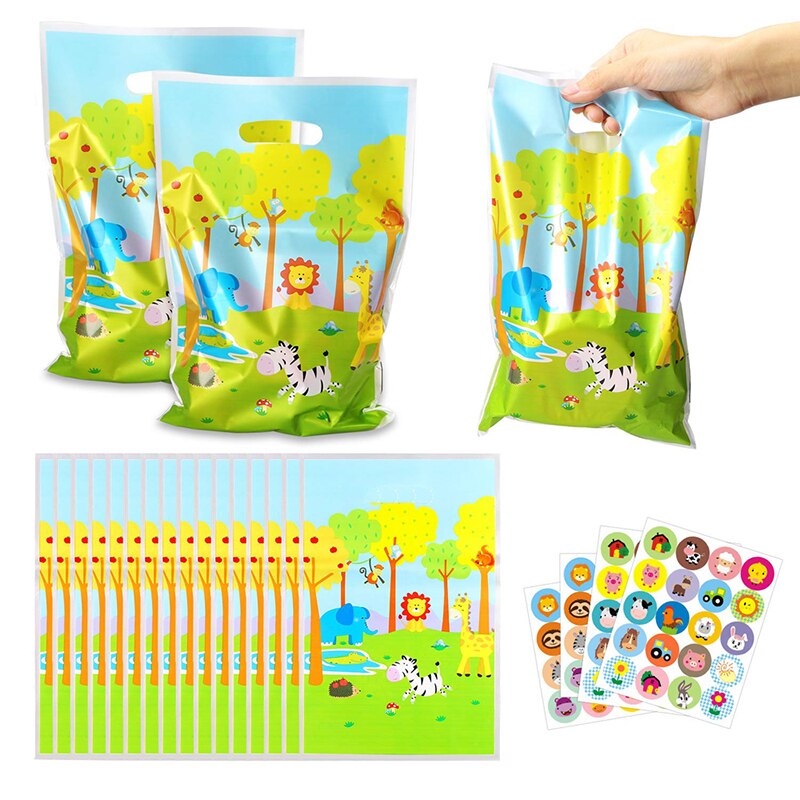 50Pcs Animal Goodies Candy Treat Bags with Sticker... – Grandado