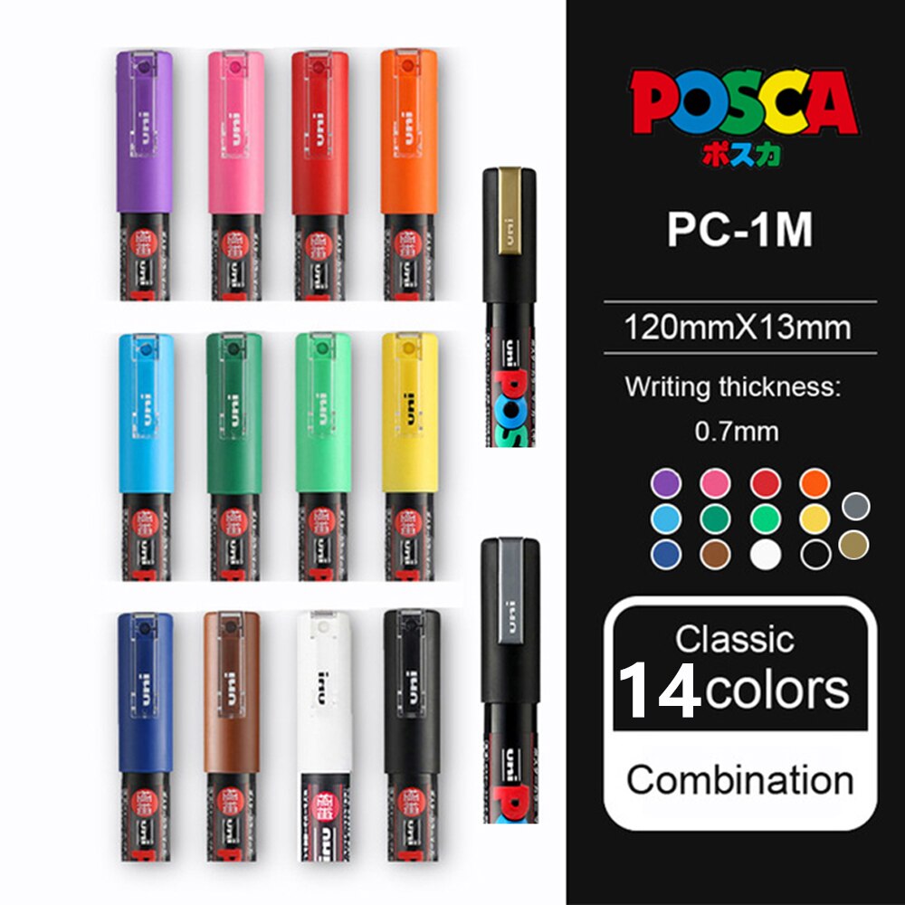 14/17 Colors UNI POSCA Series Marker Combination P... – Vicedeal
