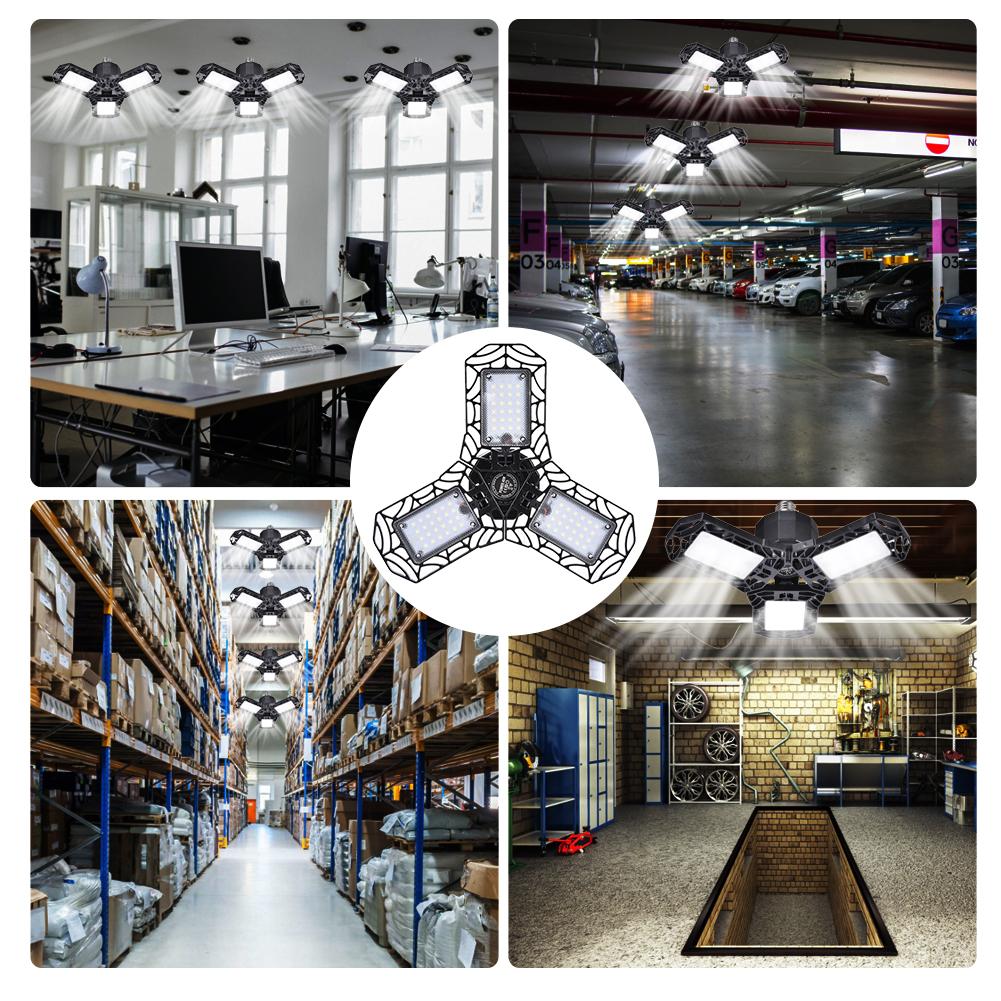 E26/ E27 Deformable LED Garage Light Three Blade F... – Grandado