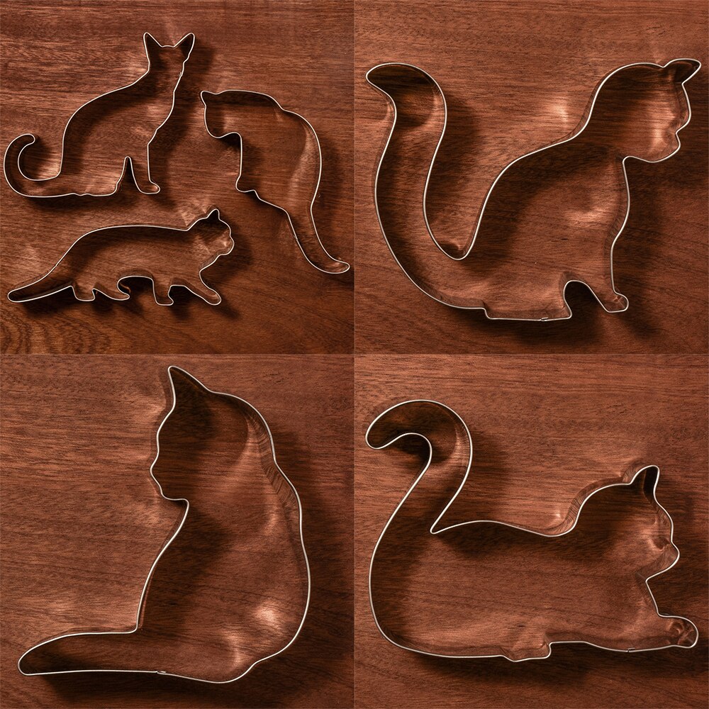 KENIAO Kat Cookie Cutter Set voor Kids-6 PC-Playin... – Vicedeal