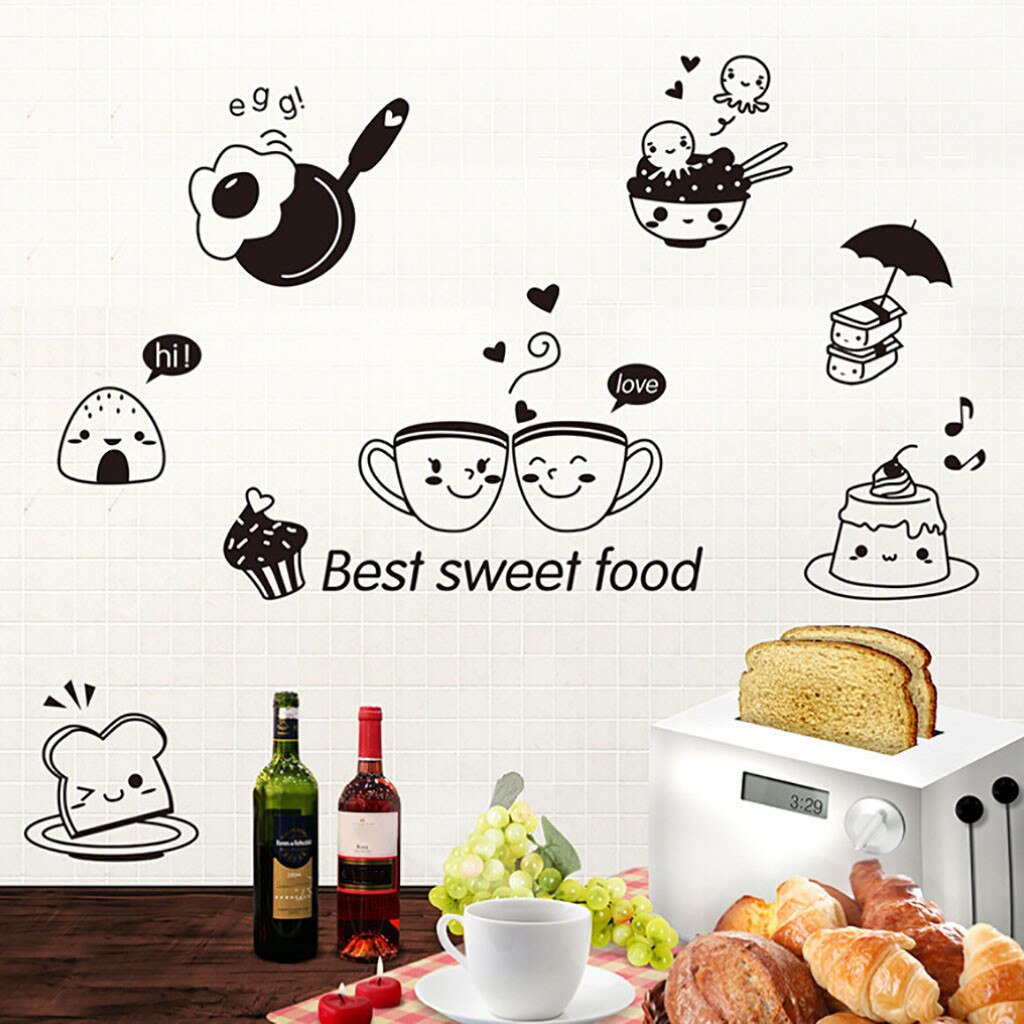 Food Wall Stickers For Kitchen Dining Room Cake Co... – Grandado