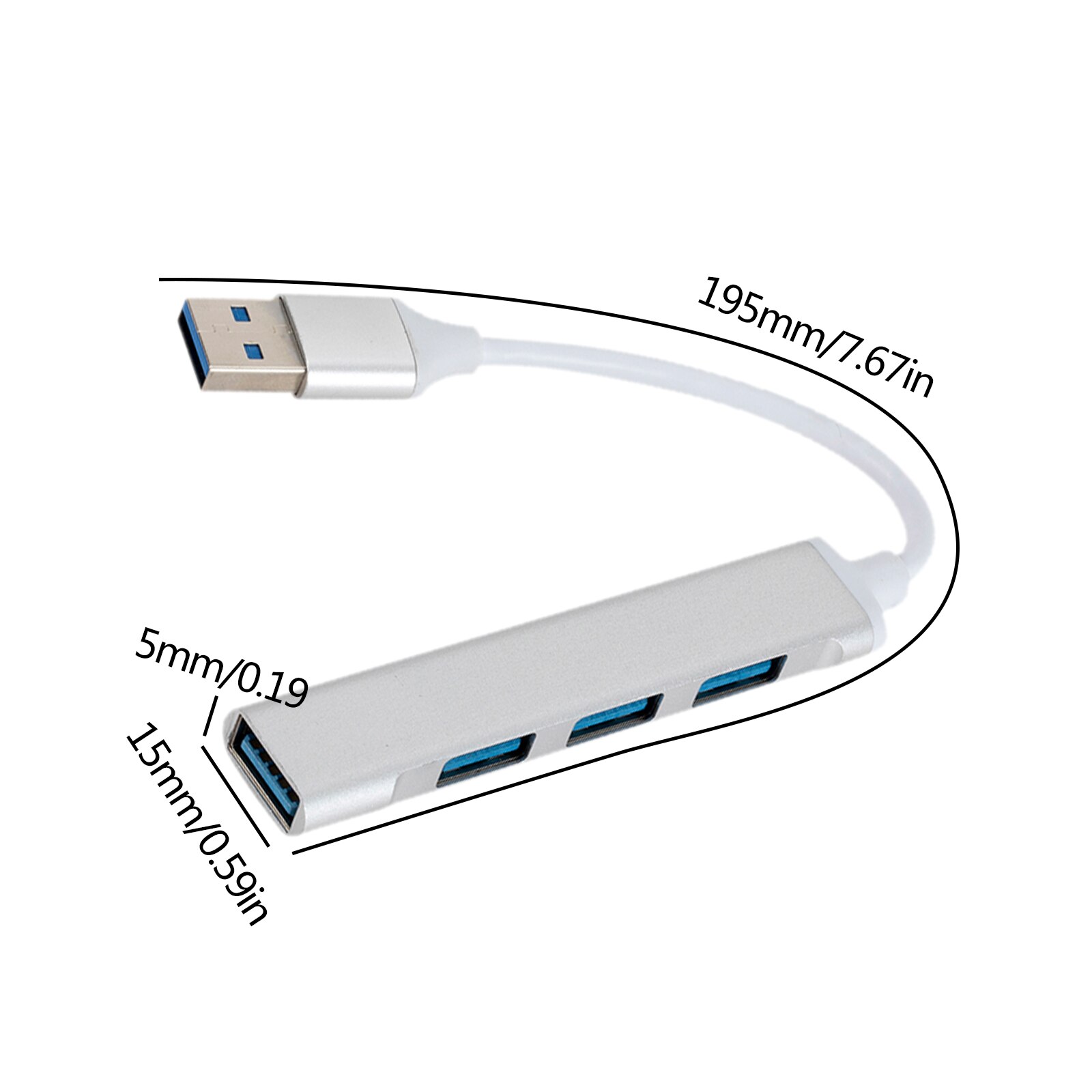 4-Port USB Hub Portable 5Gbps Data HUB Splitter Al... – Vicedeal