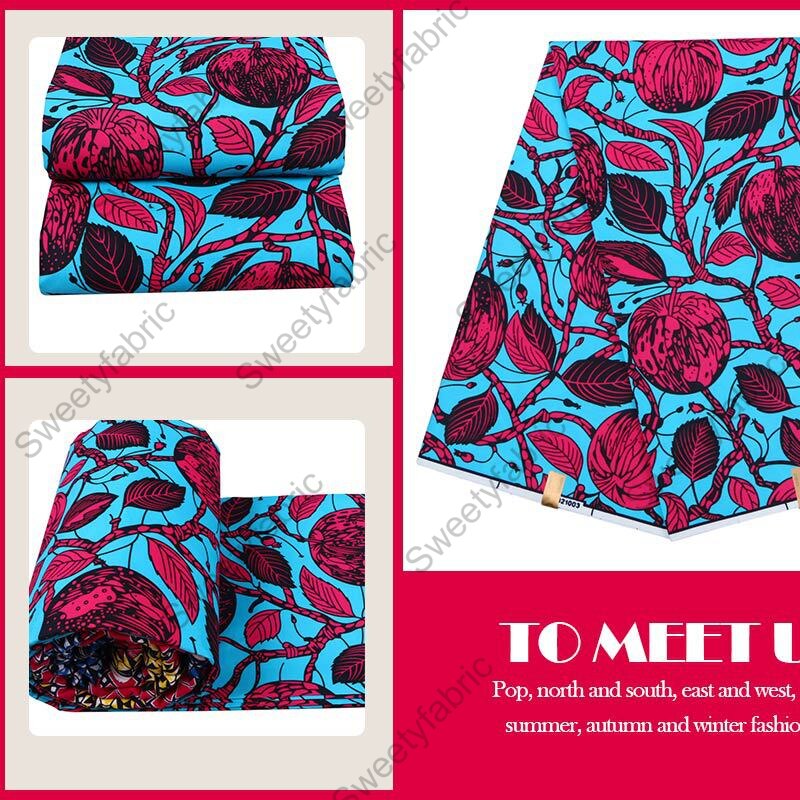 100% Polyester African Fabric Wax Prints Veritable... – Grandado