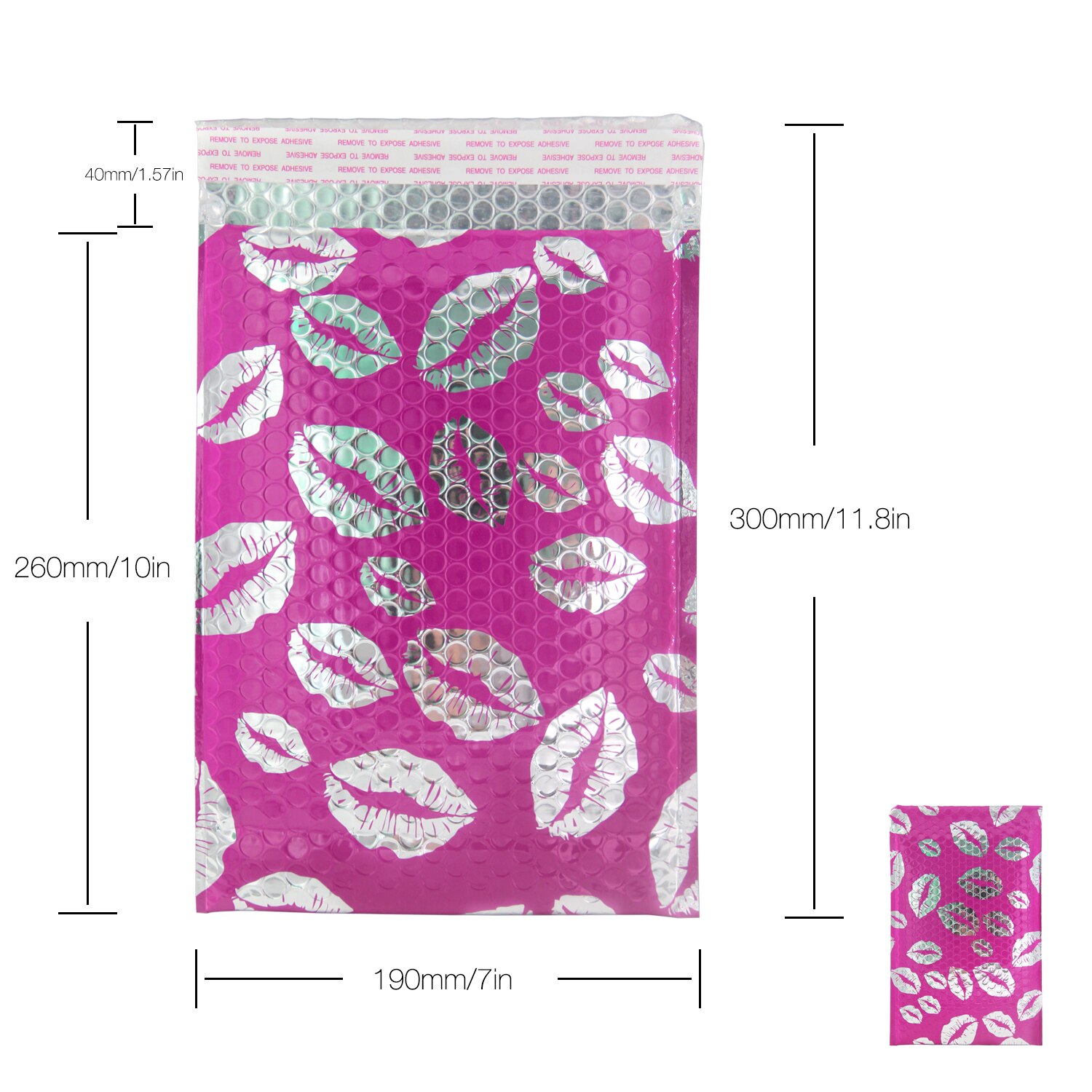 TONESPAC 190*260mm 25pcs Lips Kiss Poly Bubble Mai... – Grandado