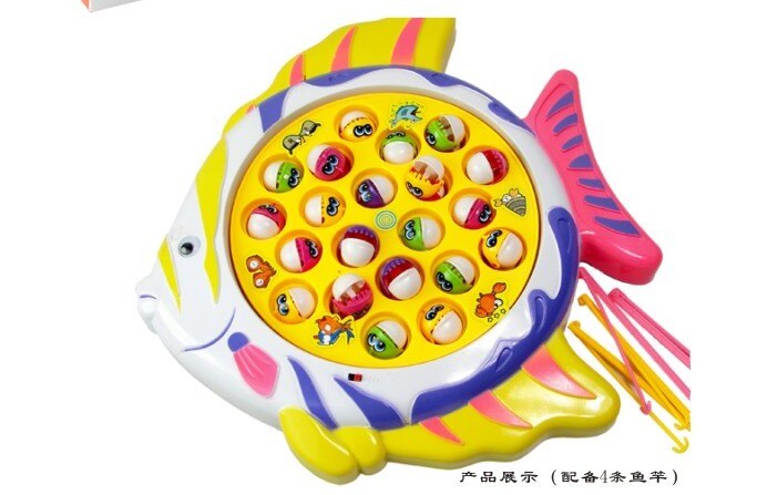 fishing game toy Electric Fishing Game Fish Dish C... – Grandado