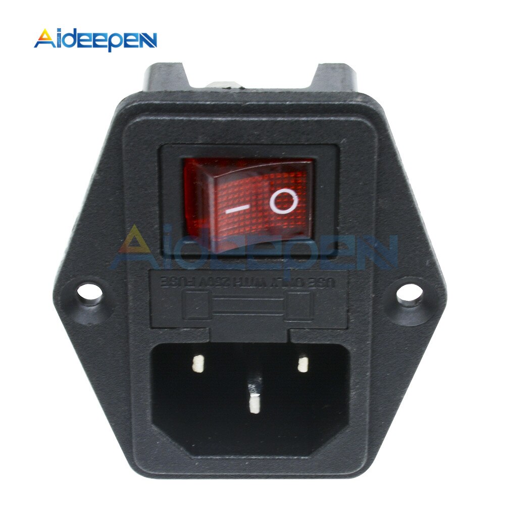 AC 250V 10A Black Red 3-Pin Terminal Power Socket ... – Grandado