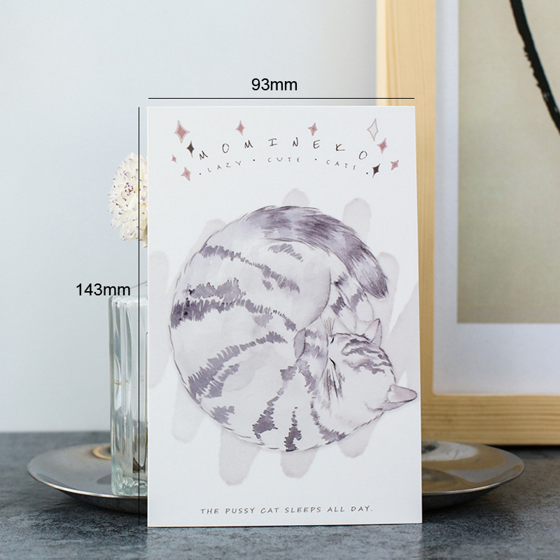 4packs/lot Cute Animals Rabbits Sleep Cats Cards P... – Grandado