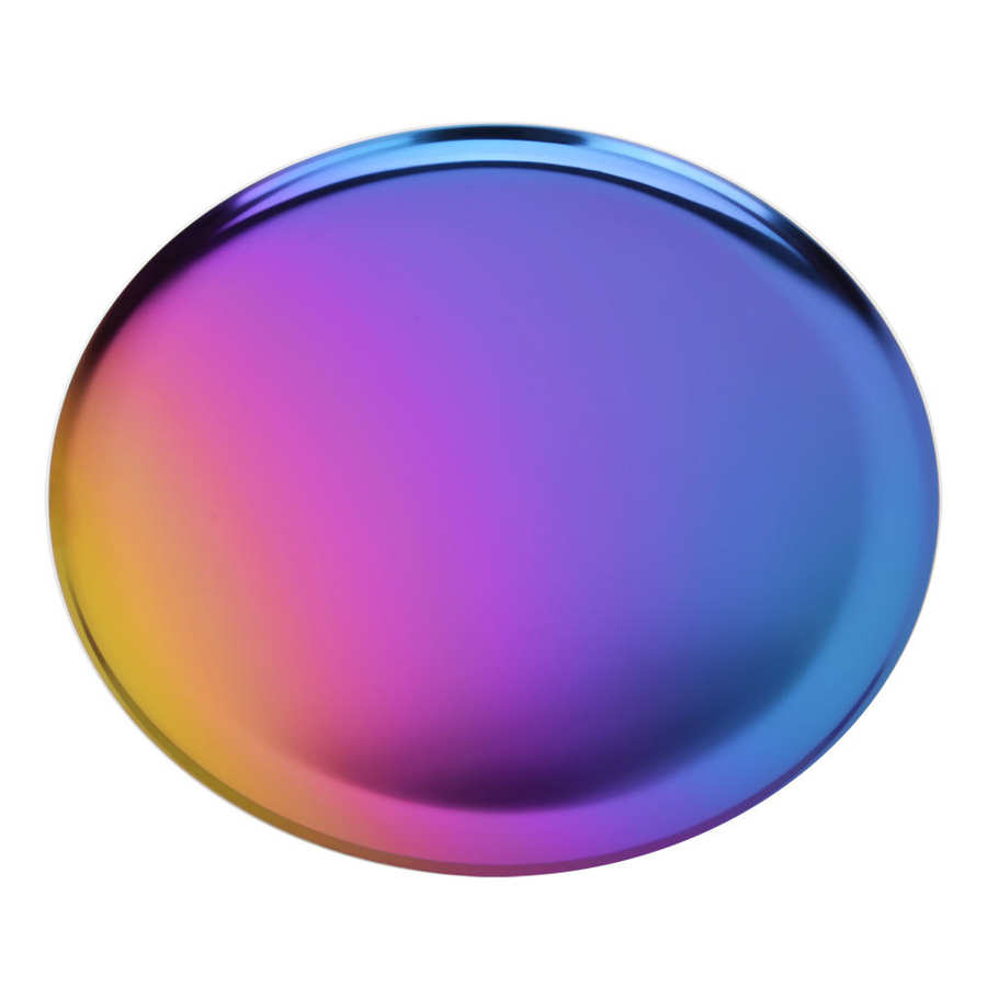 Serveringsbakkeplade bærbar rund rustfri stålplade... – Grandado