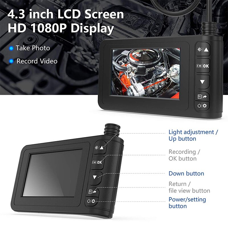 Industrielt endoskop 1080p hd digitalt boreskop ka... – Vicedeal