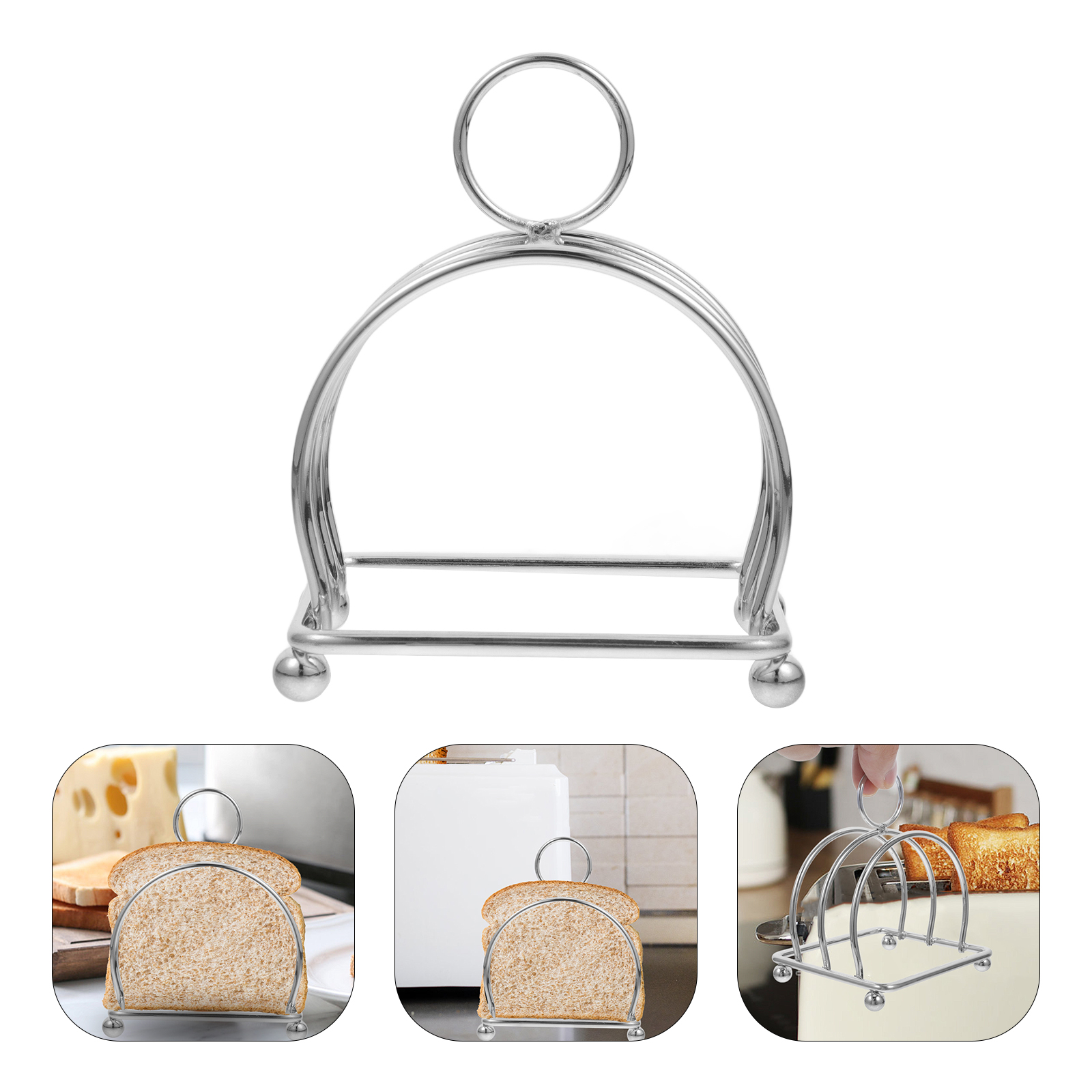 Stainless Steel Bread Rack Kitchen Holder Toast Ba... – Grandado