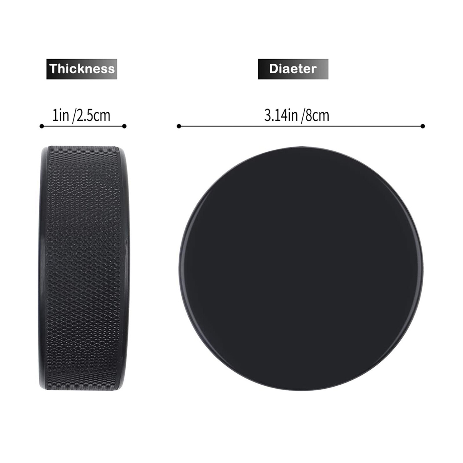9pcs Classic Ice Hockey Pucks Black Sports Puck fo... – Grandado