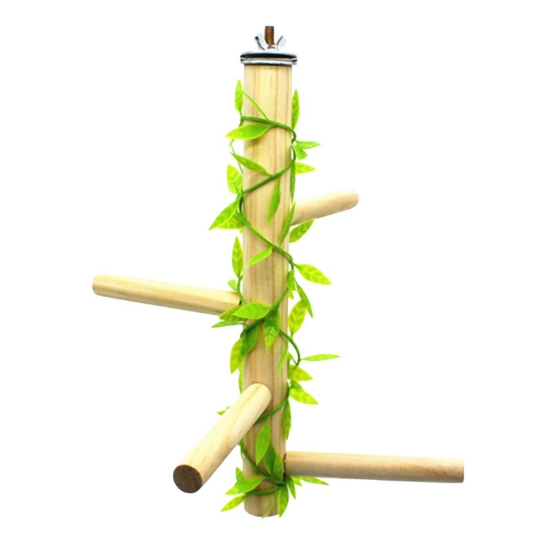 Parrot Bird Perch Natuur Hard Hout Stand Speelgoed... – Vicedeal