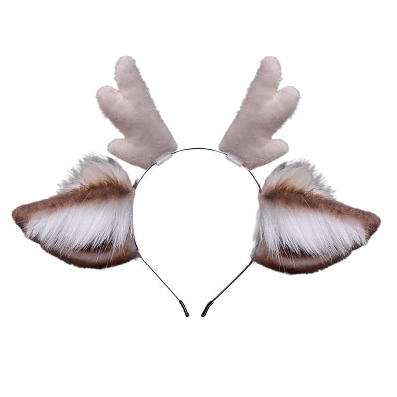 Faux Bont Oren Pluche Gewei Hoofdband Mooie Rendie... – Vicedeal