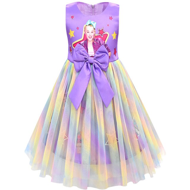 Girls Jojo Siwa Dress Girls Bow Vestidos Kids Part... – Grandado